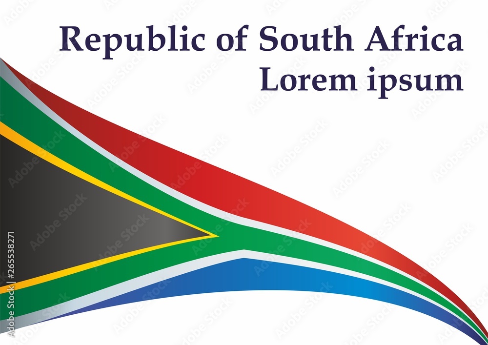 Flag of South Africa, Republic of South Africa. Template for award ...