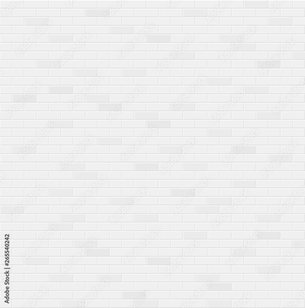 White brick wall texture seamless geometric pattern of bricks Stock ...