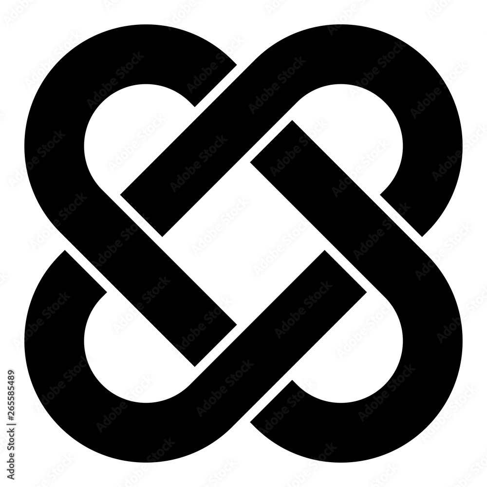 Celtic knot icon black color vector illustration flat style image Stock ...