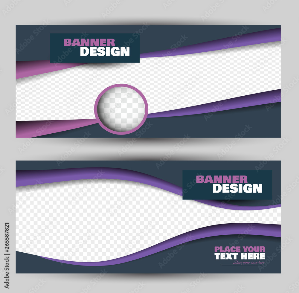 Banner for advertisement. Flyer design or web template set. Vector ...