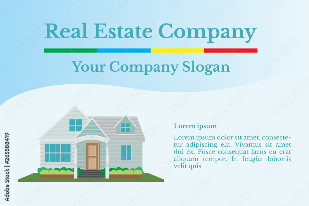 business card template for Modern Real Estate company that building ...