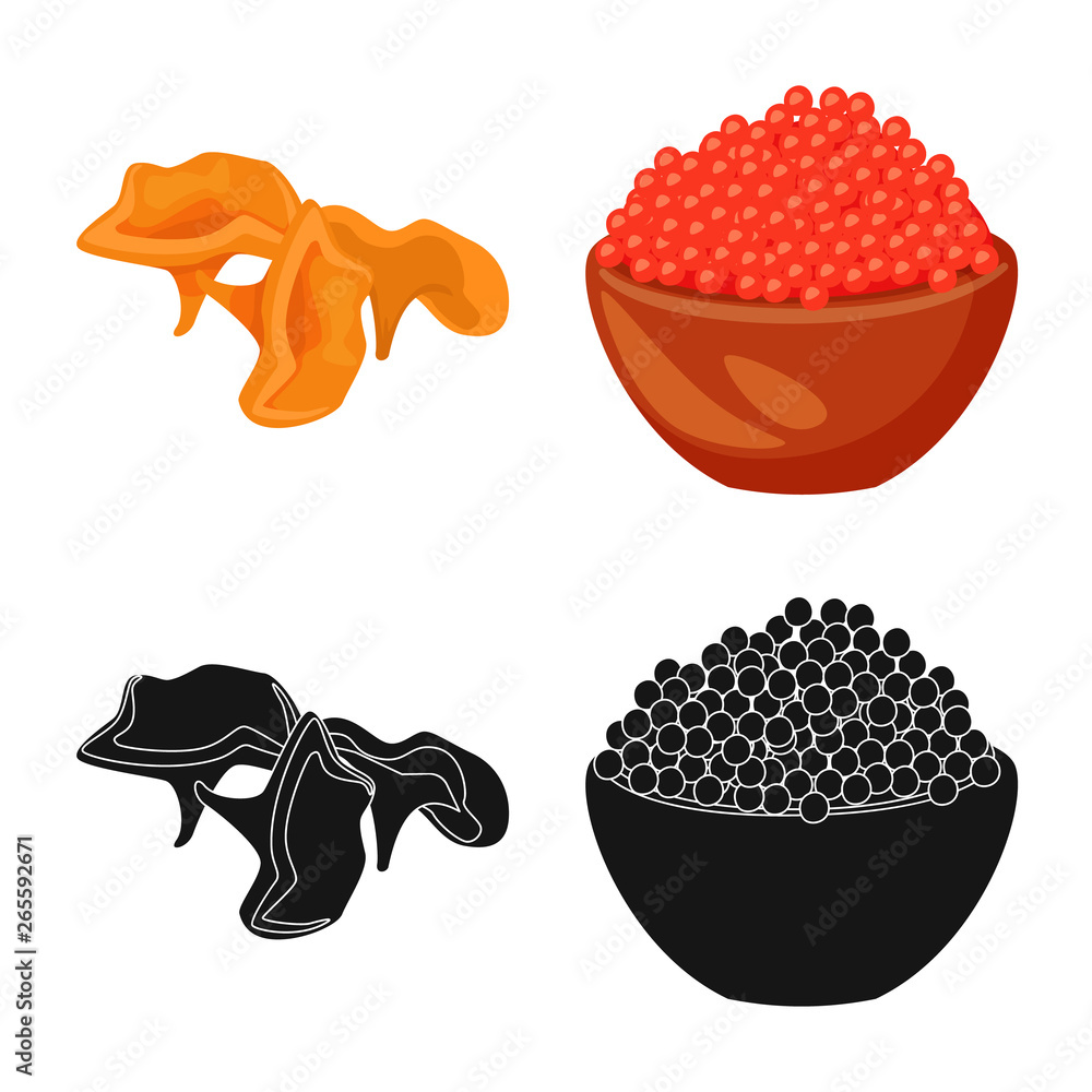 Vector illustration of taste and product icon. Collection of taste and ...