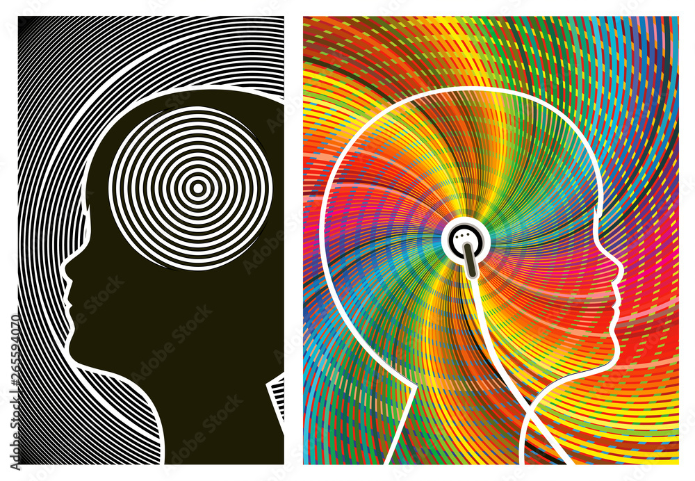 Sound activates the brain cells. Child who is listening to music gets ...