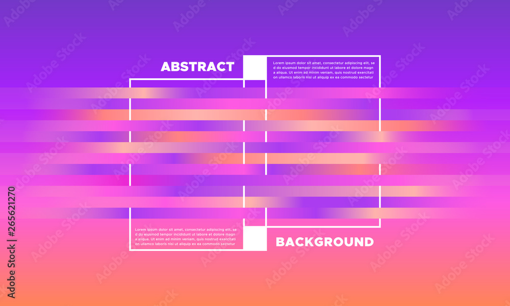 Gradient Background with Colorful Stripes. Minimal Abstract Template ...