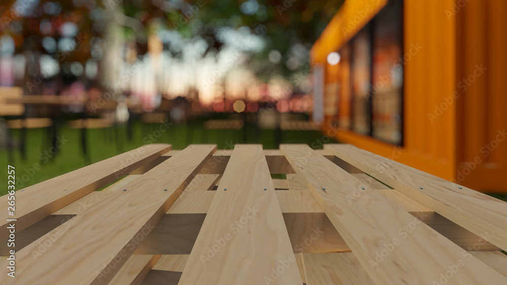 Adobe dimension background interior and outdoor Bar container 3d render ...