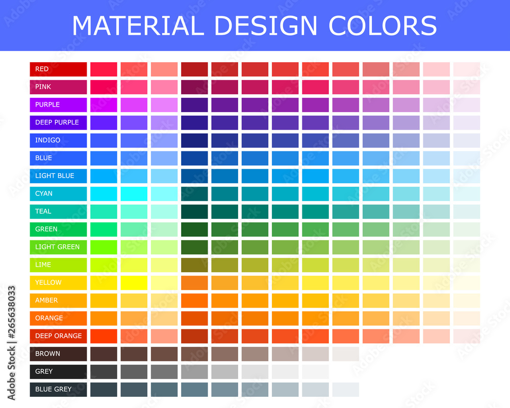 Set of flat colors template. Collection palette for computer and mobile ...