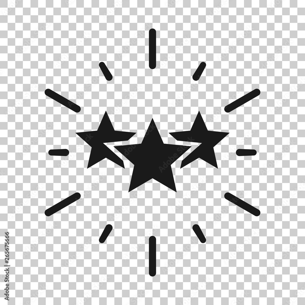 Excellence icon in transparent style. Star ribbon vector illustration ...
