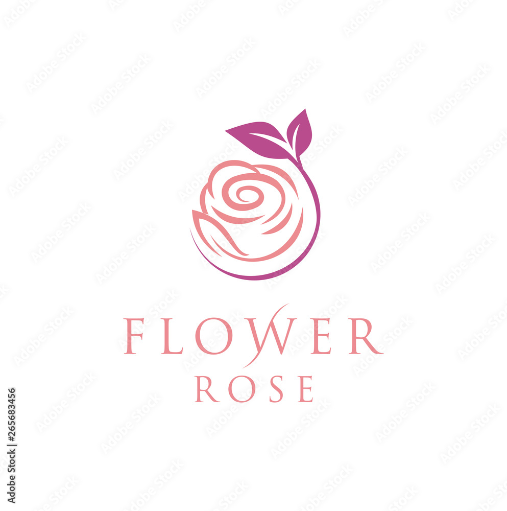 Rose beautiful for salon spa fashion logo design inspiration. Rose Logo ...