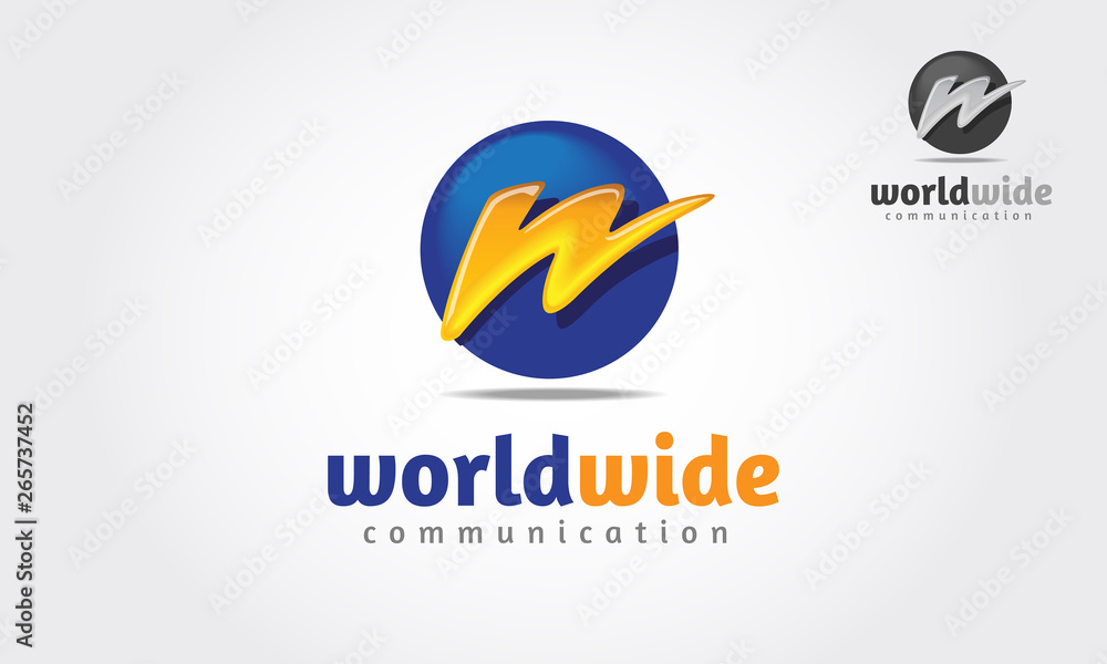 WorlWide Communication Vector Logo Template. Logo of lighting in style ...
