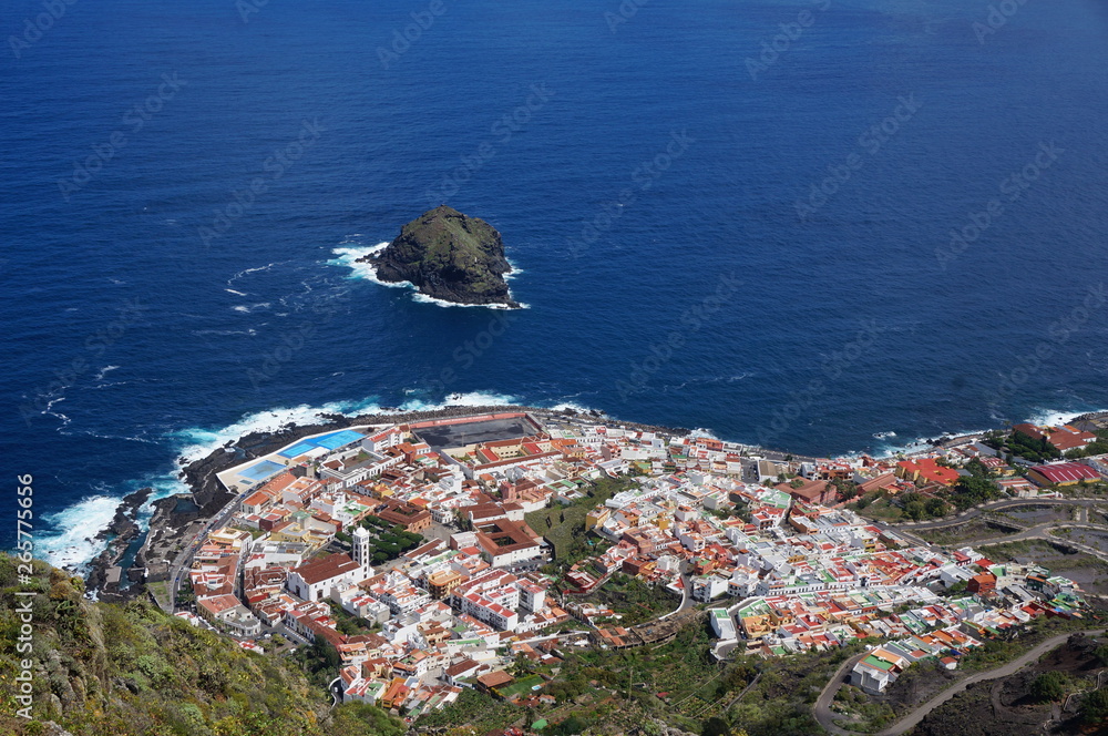 Garachico town on the northern coast of Tenerife, destroyed in 1706 by ...