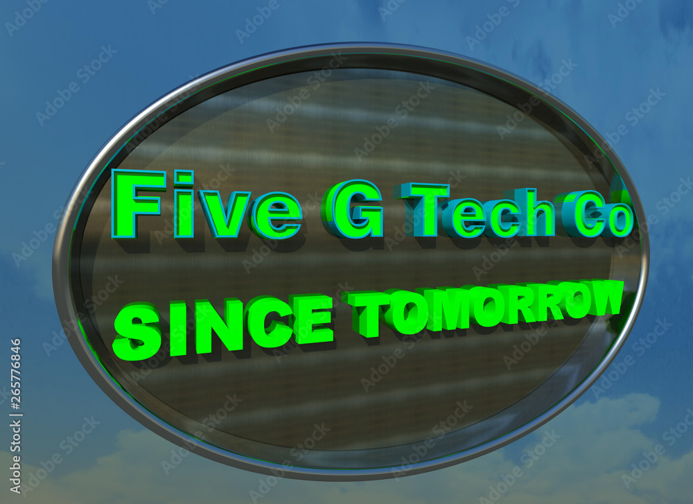 Modern technology company businesss competitive sign 3D illustration 2 ...