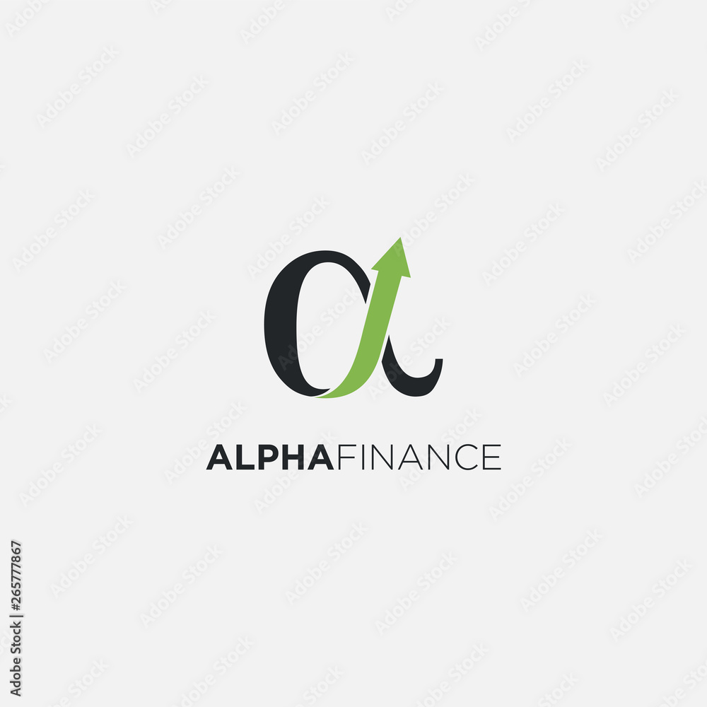 Growth Alpha Finance Logo icon vector template on white background ...
