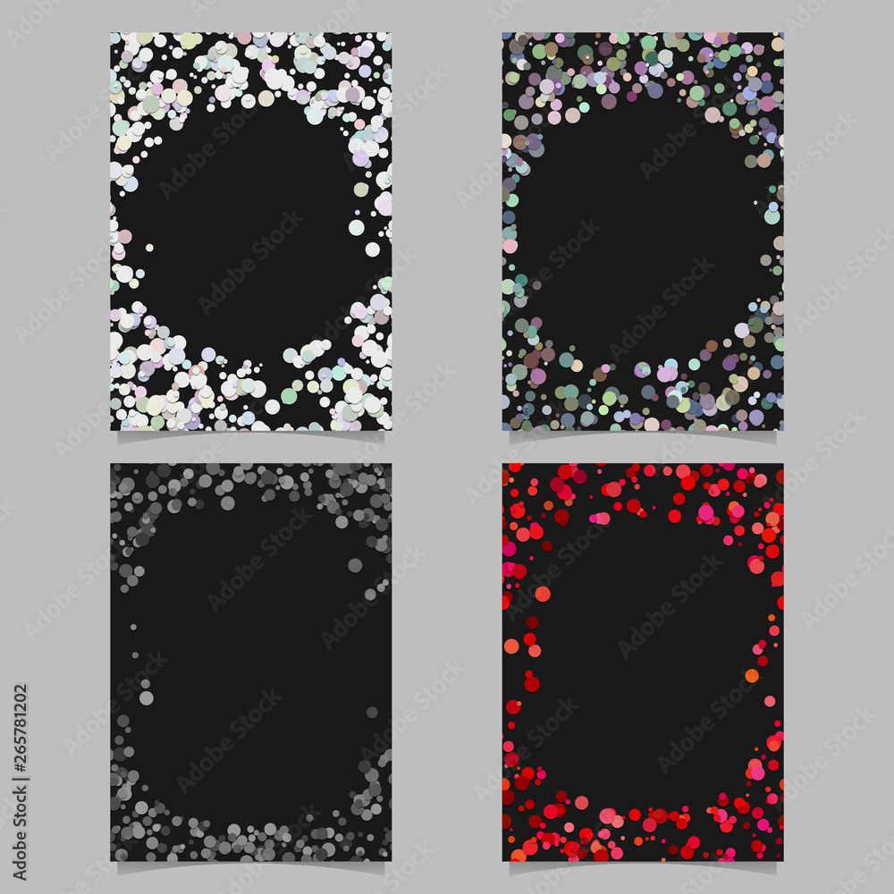 Random dot background round brochure border design set Stock Vector ...