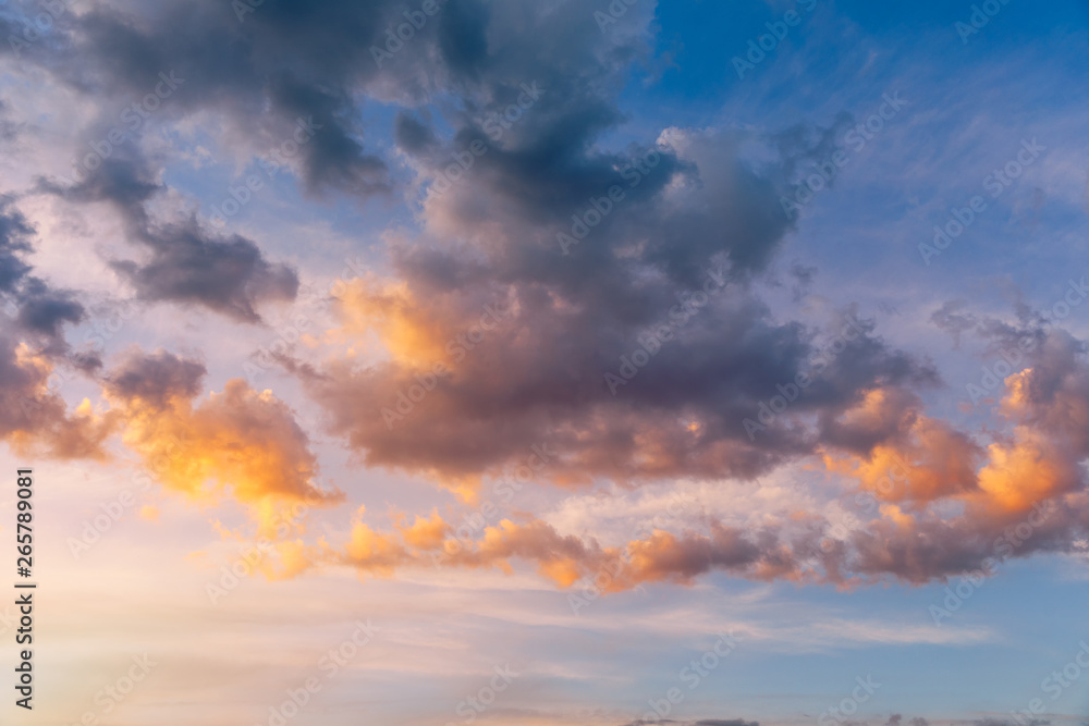 Sky Clouds Sunset Background