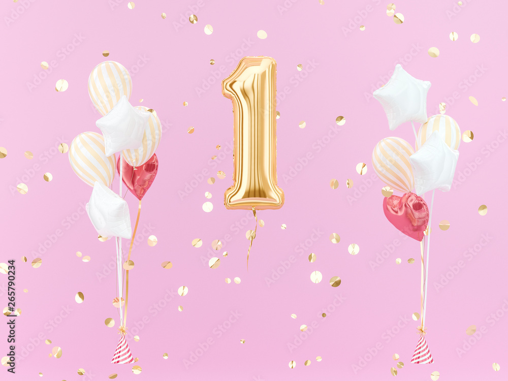 Pink Birthday Balloons 1