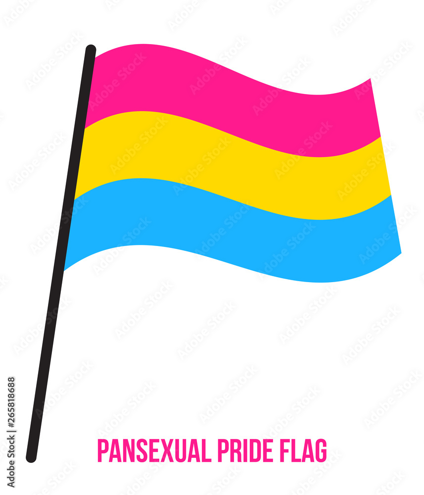 Pansexual Pride Flag in Vector Illustration. Symbol for The Pansexual ...