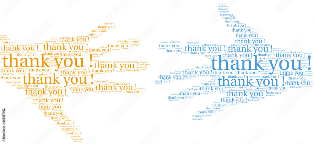 Thank You Word Cloud on a white background. Stock Vector | Adobe Stock