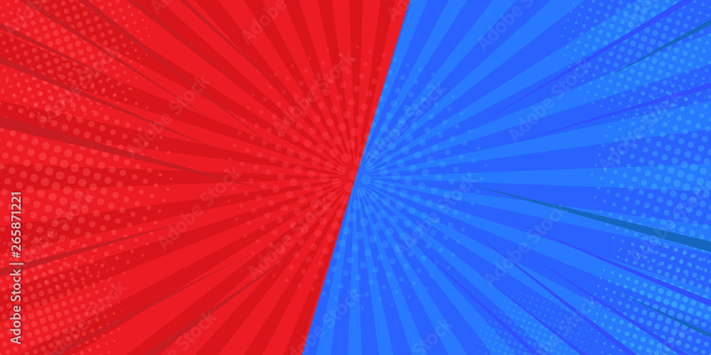 VS Comparison Fighting backgrounds in the flat background of comics. In ...