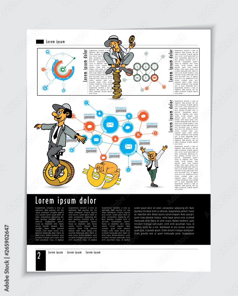 Vector layout brochures, flyers, presentations for business with ...
