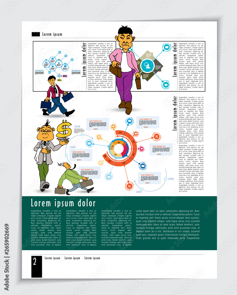 Vector layout brochures, flyers, presentations for business with ...