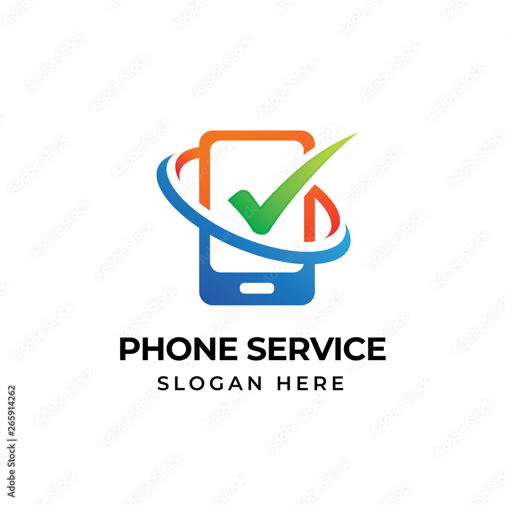 mobile phone repair logo template. phone service icon symbol Stock ...