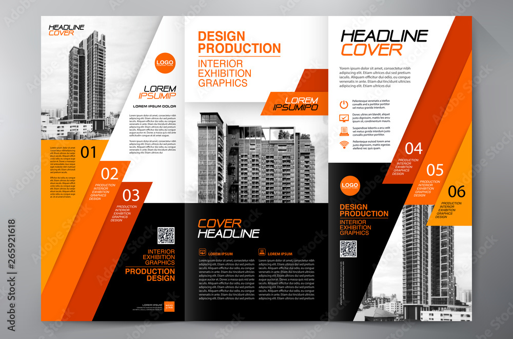 Brochure 3 fold flyer design a4 template. Stock Vector | Adobe Stock
