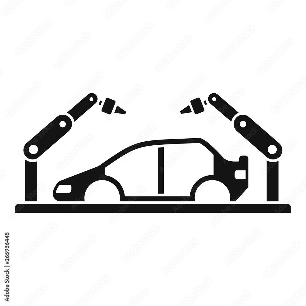 Robot car assembly icon. Simple illustration of robot car assembly ...