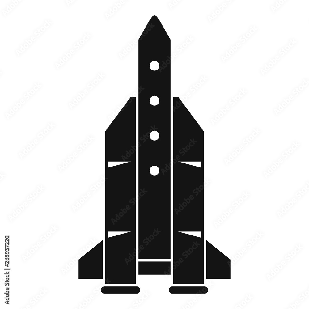 Space rocket icon. Simple illustration of space rocket vector icon for ...