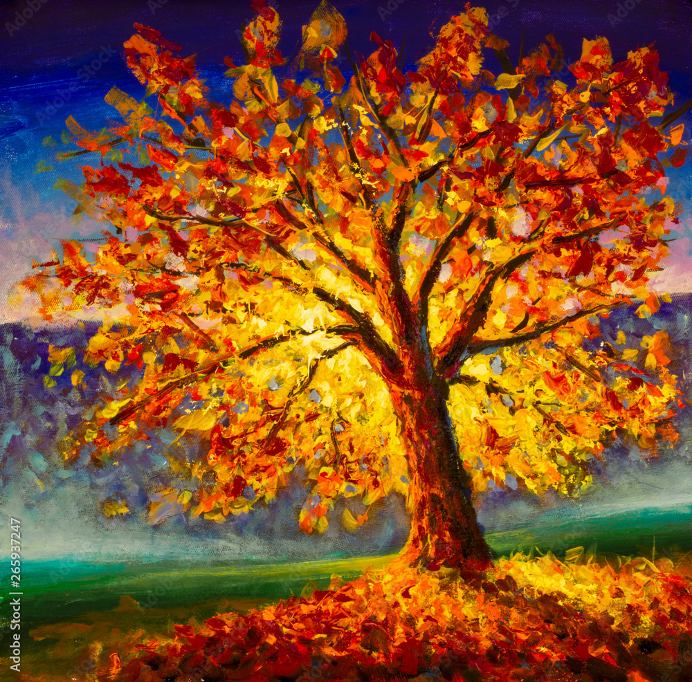 Acrylic Paintings Abstract Tree