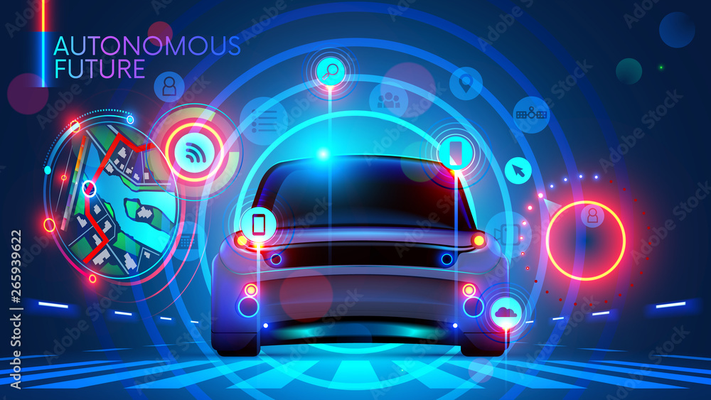 Autonomous Car on road wireless communication with smart city ...