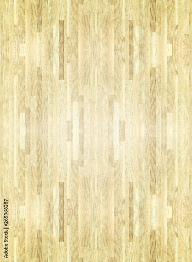 Hardwood maple basketball court floor viewed from above. Stock Photo ...