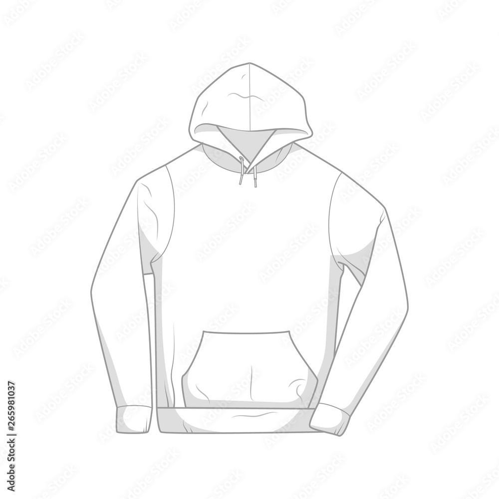 blank white pullover hoodie template Stock Vector | Adobe Stock