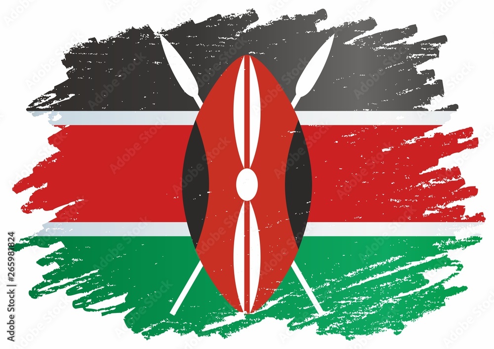 Flag of Kenya, Republic of Kenya. Template for award design, an ...