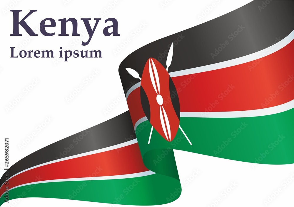 Flag of Kenya, Republic of Kenya. Template for award design, an ...