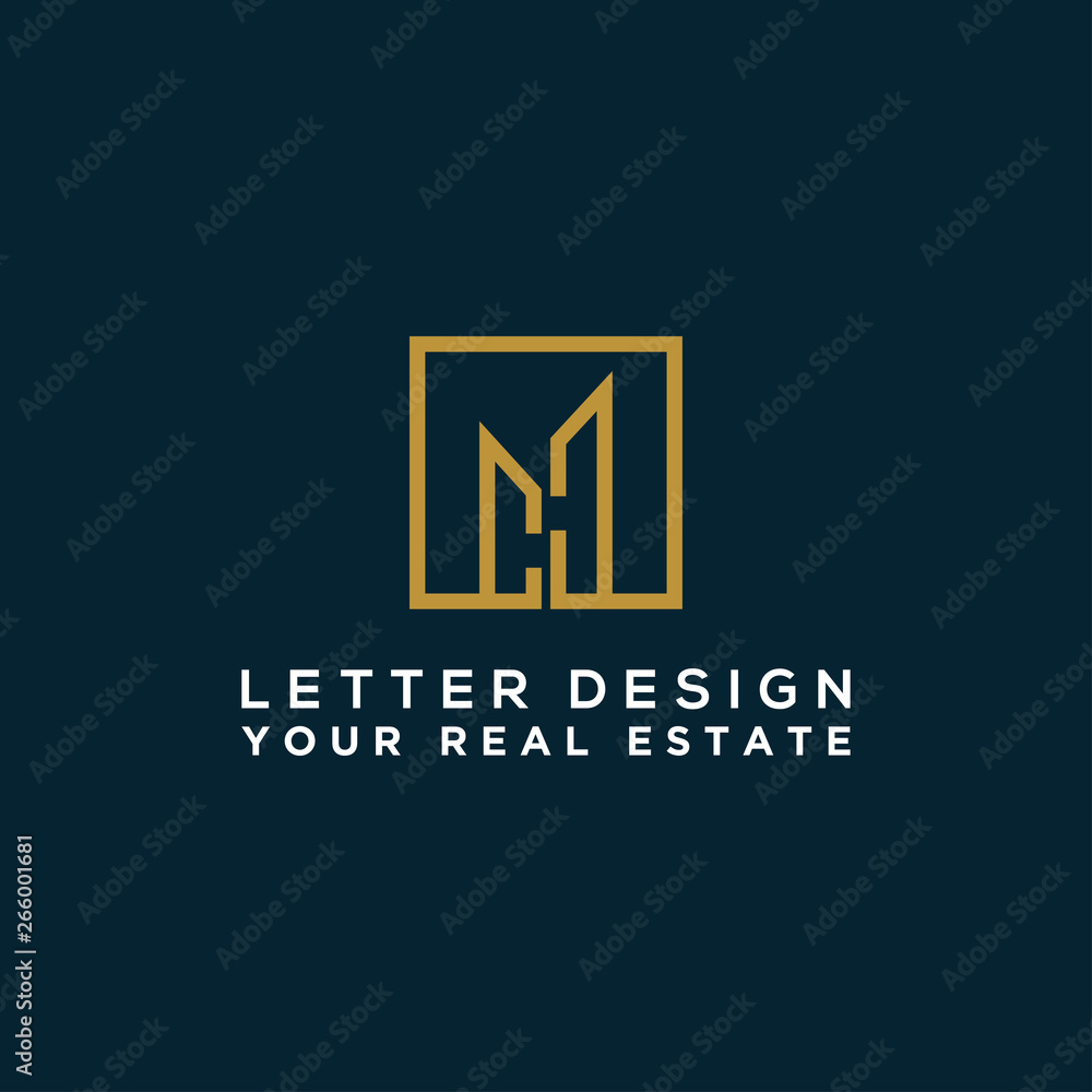 Construction logo template Letter CC. A symbol of real estate or house ...
