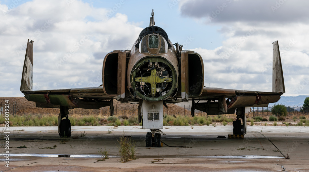 old f4 phantom jet madrid ejercito del aire Stock Photo | Adobe Stock