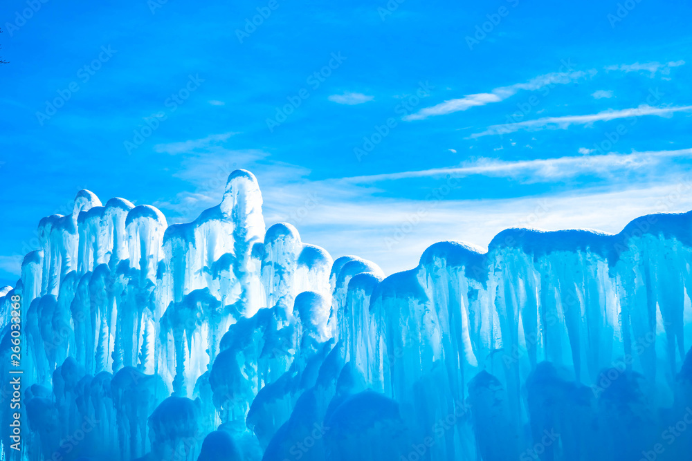 fabulous abstract light blue background picture with top of ice made ...