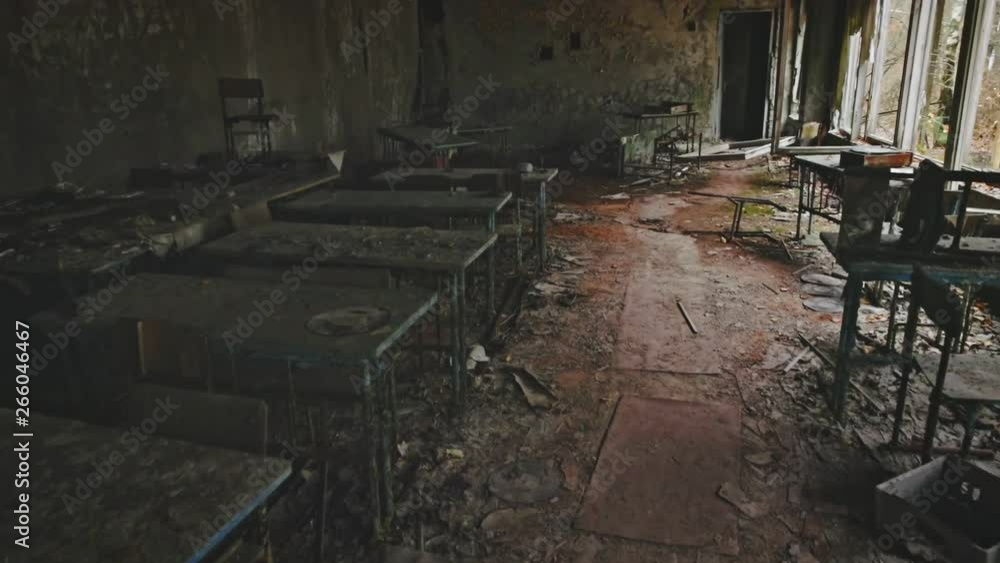 Abandoned Classroom in School number 5 of Pripyat, Chernobyl Exclusion ...