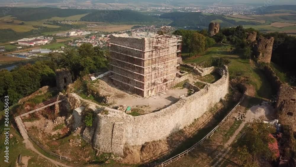 Saris medieval castle ruin near Presov Slovakia with newly restored ...