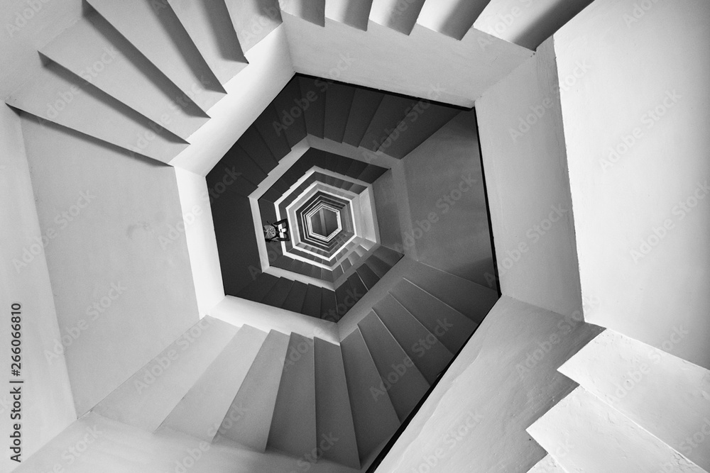 Illusive Geometry - Wonderfully constructed hexagonal spiral staircase ...