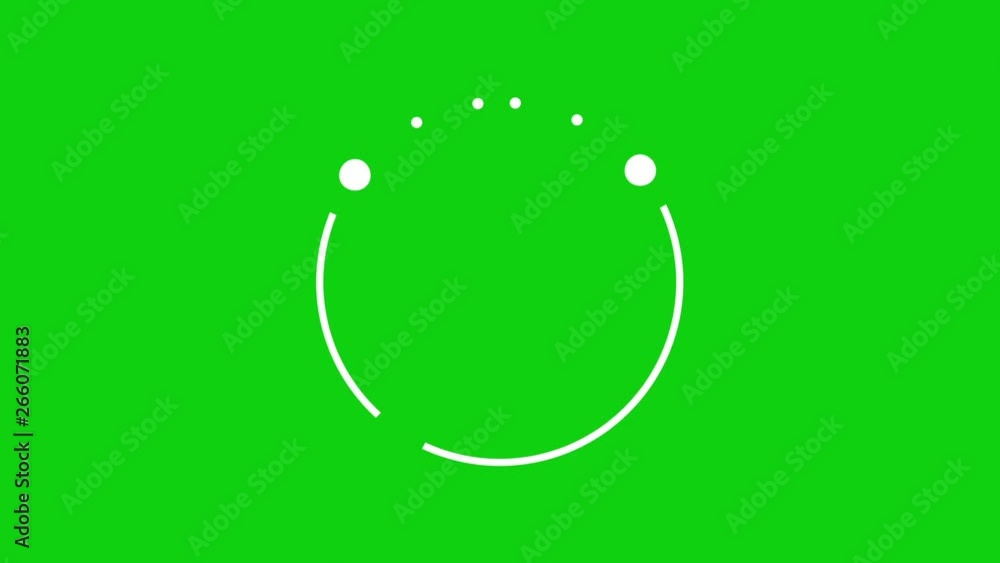 Green Screen Background. UX Dashed Clock w/ Timer. A simple and clean ...