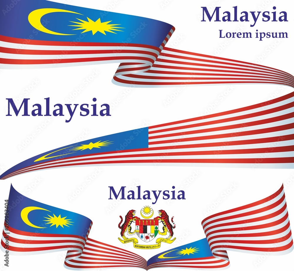 Flag of Malaysia, Malaysia. Template for award design, an official ...