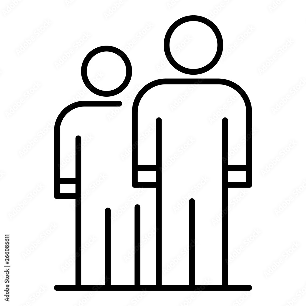 Two persons icon. Outline two persons vector icon for web design ...