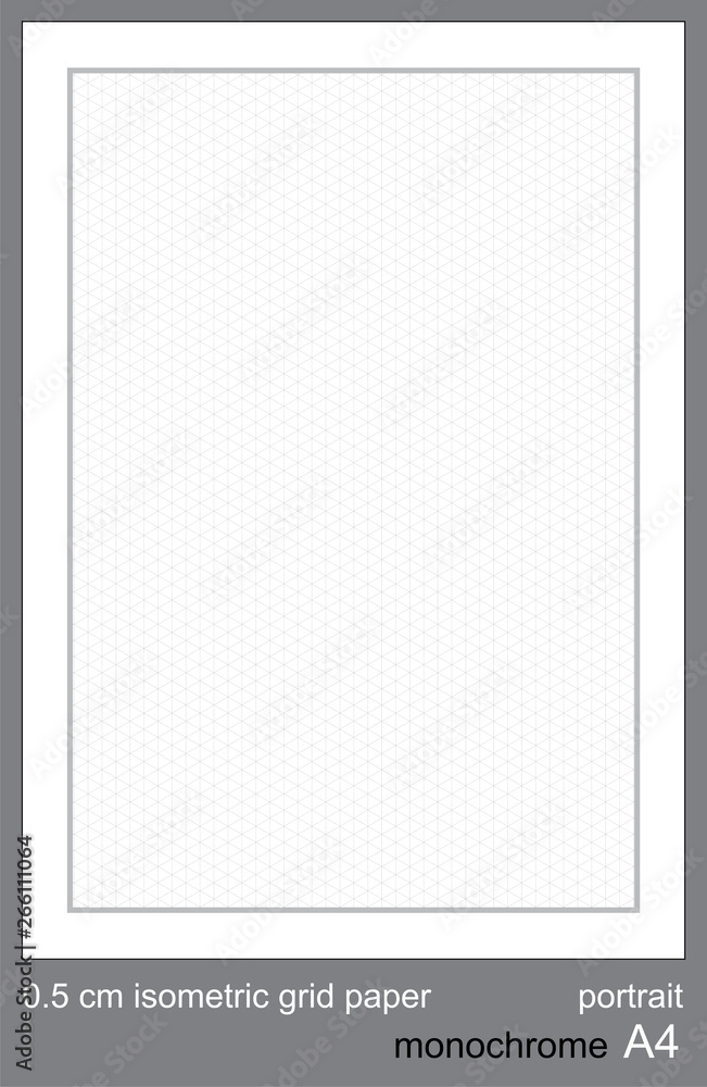 0.5 cm A4 isometric grid paper isometric grid vector illustration ... 0.5 cm A4 isometric grid paper isometric grid vector illustration ...