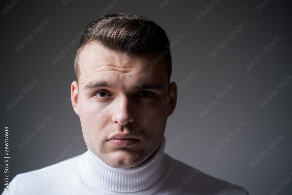 Handsome guy. Masculinity and beauty. Well groomed man stylish ...