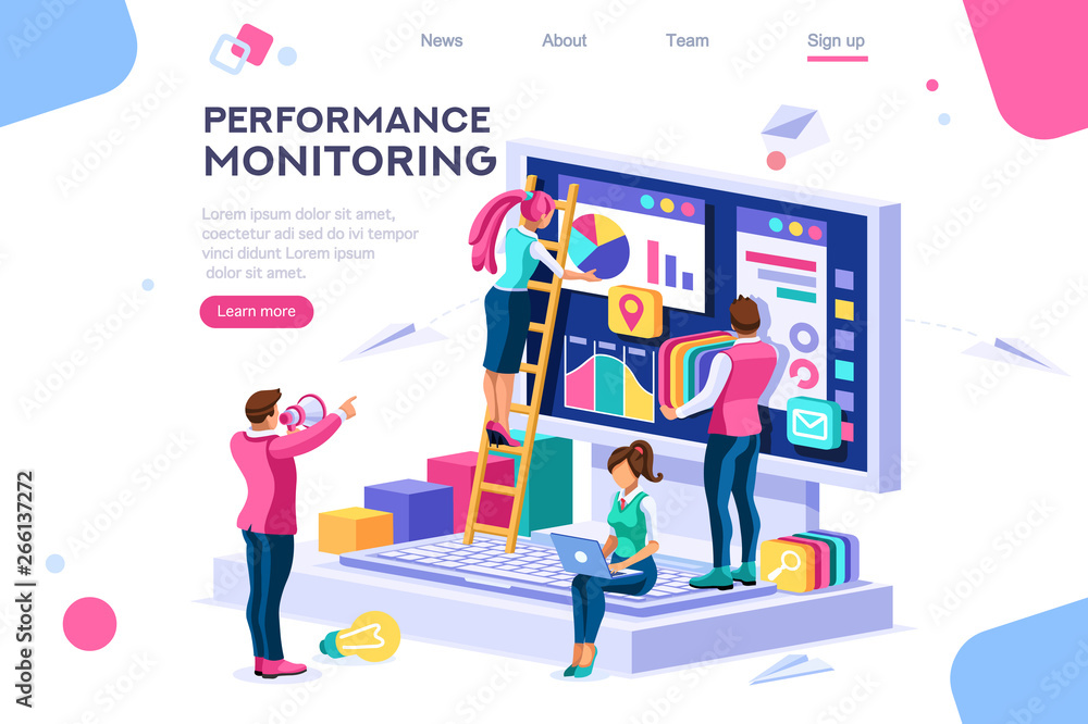 Abstract ladder presentation. Monitor collection. Performance of simple ...