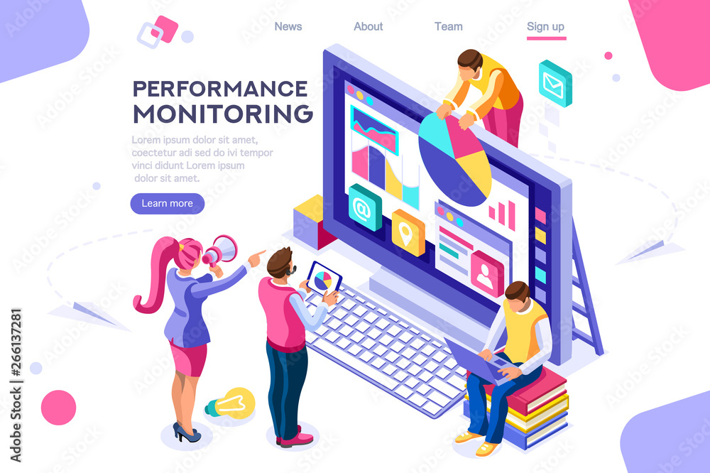 Abstract ladder presentation. Monitor collection. Performance of simple ...