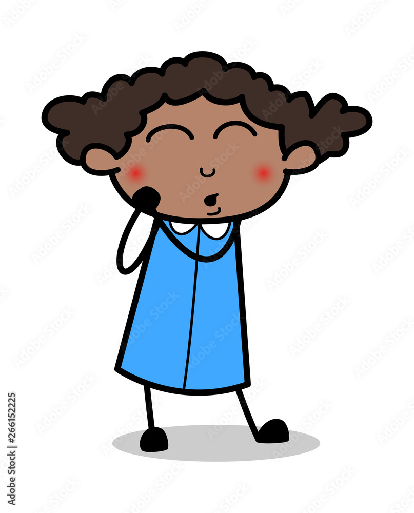 Girl Blushing Clipart