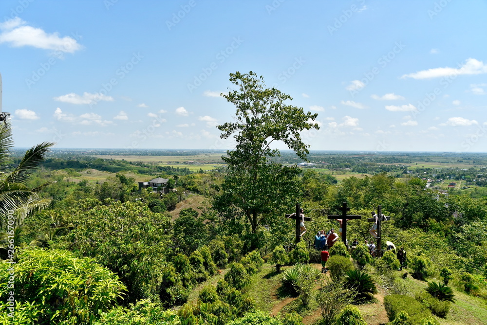 Santiago city, Isabela, Philippines skyline from and around Dariok hill at the day, top of the ...