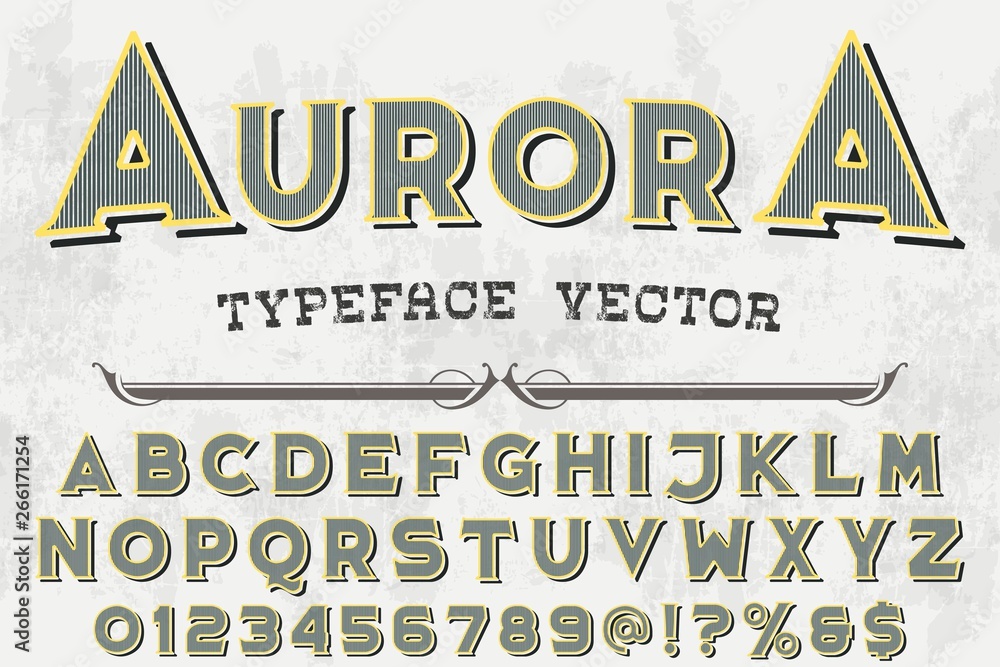 3d Font alphabet Script Typeface handcrafted handwritten vector label ...